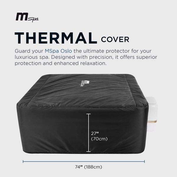 MSpa Thermal Cover Designed for OSLO Model with Tightening Rope and Buckle, Gray | Wayfair